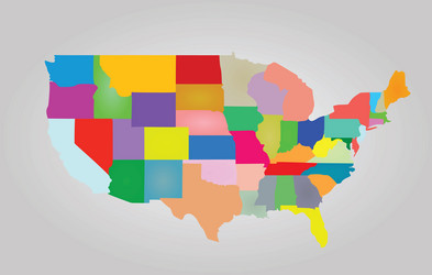 Colorful usa map Royalty Free Vector Image - VectorStock