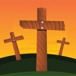 Jesus carry his cross Royalty Free Vector Image