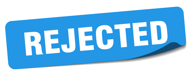 Rejected sticker label Royalty Free Vector Image