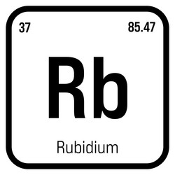 Rubidium rb periodic table element Royalty Free Vector Image