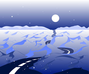 Snowy Road Vector Images (over 1,300)