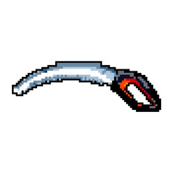 Blade saw hand game pixel art Royalty Free Vector Image