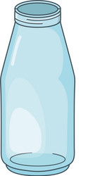 Glass bottle cartoon Royalty Free Vector Image