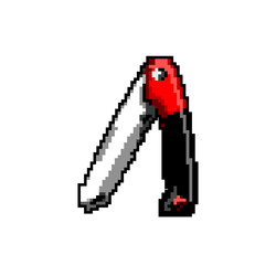 Wood hammer tool game pixel art Royalty Free Vector Image