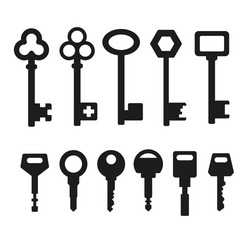 Keys icons Royalty Free Vector Image - VectorStock