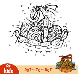 Connect the dots game for children easter rabbit Vector Image