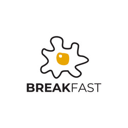 Scrambled egg logo design template Royalty Free Vector Image