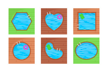 Spotted fish swimming in pond top view Royalty Free Vector