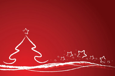 Happy new year card red background and christmas Vector Image