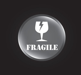 Fragile signal over gray background Royalty Free Vector