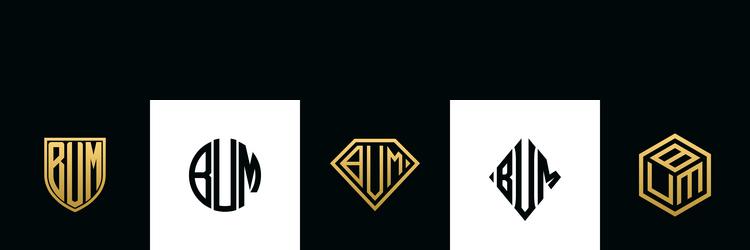 Initial letters ial logo designs bundle Royalty Free Vector