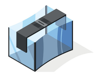 Isometric aquarium in modern minimalistic style Vector Image