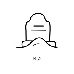Rip fill outline icon design Royalty Free Vector Image