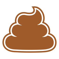 Simple stroke poo icon Royalty Free Vector Image