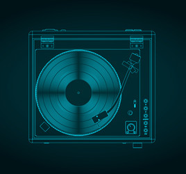 Turntable sketch Royalty Free Vector Image - VectorStock