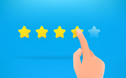 Four 4 star rank sign Royalty Free Vector Image