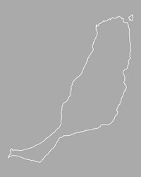 Map of fuerteventura Royalty Free Vector Image