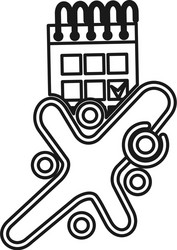 Calendar appointment commitment teamwork together Vector Image