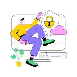 Internet privacy violation abstract concept Vector Image