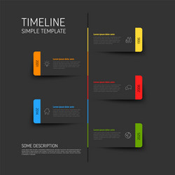 Simple vertical infographic timeline template Vector Image