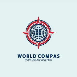World compass logo design logo concept Royalty Free Vector