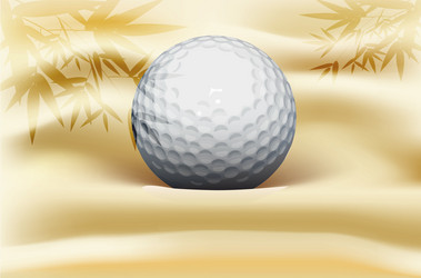 Golf ball in sand pit Royalty Free Vector Image