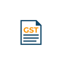 Gst goods and service tax payroll icon on white Vector Image