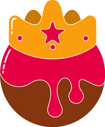 King of ice cream colorful design symbol logo Vector Image