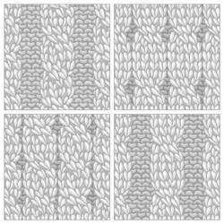Seamless ribbing stitch pattern Royalty Free Vector Image
