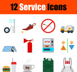 Gasoline station icons set Royalty Free Vector Image