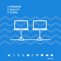 Computer network icon Royalty Free Vector Image