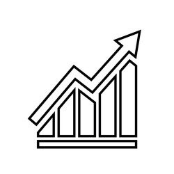 Stock market arrows chart panel rising Royalty Free Vector