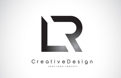 Lr l r letter logo with lines design and purple Vector Image
