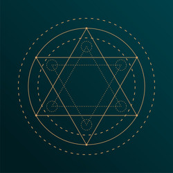 Mystical occult symbol Royalty Free Vector Image