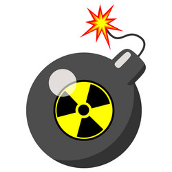 Cartoon atomic rocket nuclear bomb Royalty Free Vector Image