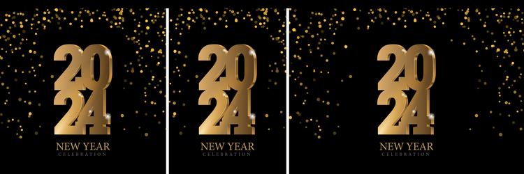 Placing the numbers 2024 celebrate new year Vector Image