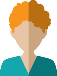 Man head and torso silhouette icon avatar male Vector Image