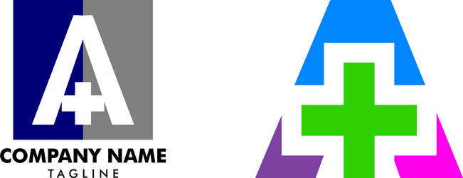 Letter f cross plus logo medical healthcare Vector Image