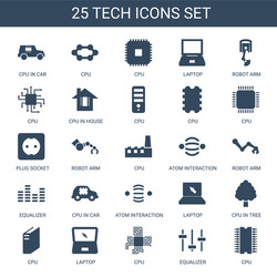 15 tech icons Royalty Free Vector Image - VectorStock