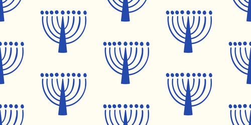 Menorah seamless pattern hanukkah background print