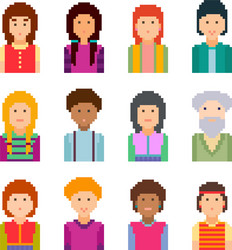 Pixel Art Human Vector Images (over 2,700)