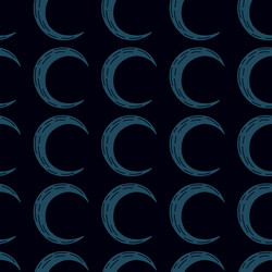 Simple moon silhouettes seamless pattern Vector Image
