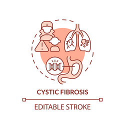 Cystic fibrosis concept icon Royalty Free Vector Image