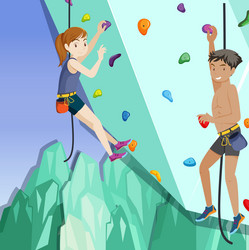 Indoor rock climbing gym Royalty Free Vector Image