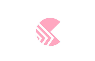 Pink c alphabet letter icon for corporate with Vector Image
