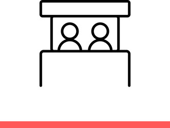 Sales booth icon promo stand symbol Royalty Free Vector