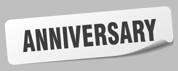 Anniversary sticker anniversary label Royalty Free Vector