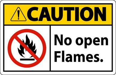 Warning no flammable symbol sign on white Vector Image
