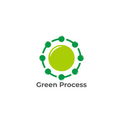 Circle green recycle process arrows geometric Vector Image