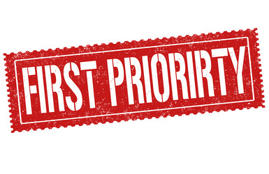 Red priority mail rubber stamp seal Royalty Free Vector